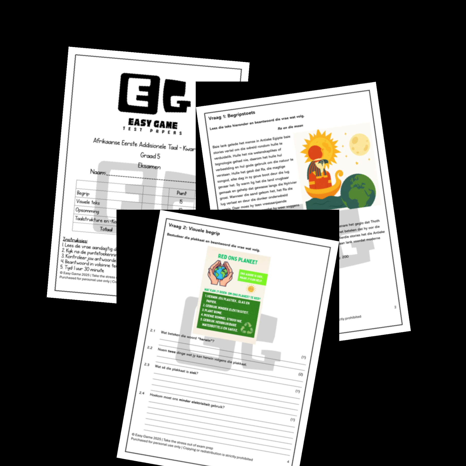 Grade 5 | All Subjects Test Bundle | Term 4 – Easy Game Test Papers